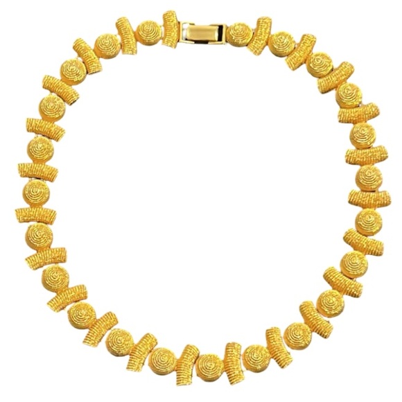 Vintage | Jewelry | Vintage Art Deco Gold Plated Textured Beehive Link ...